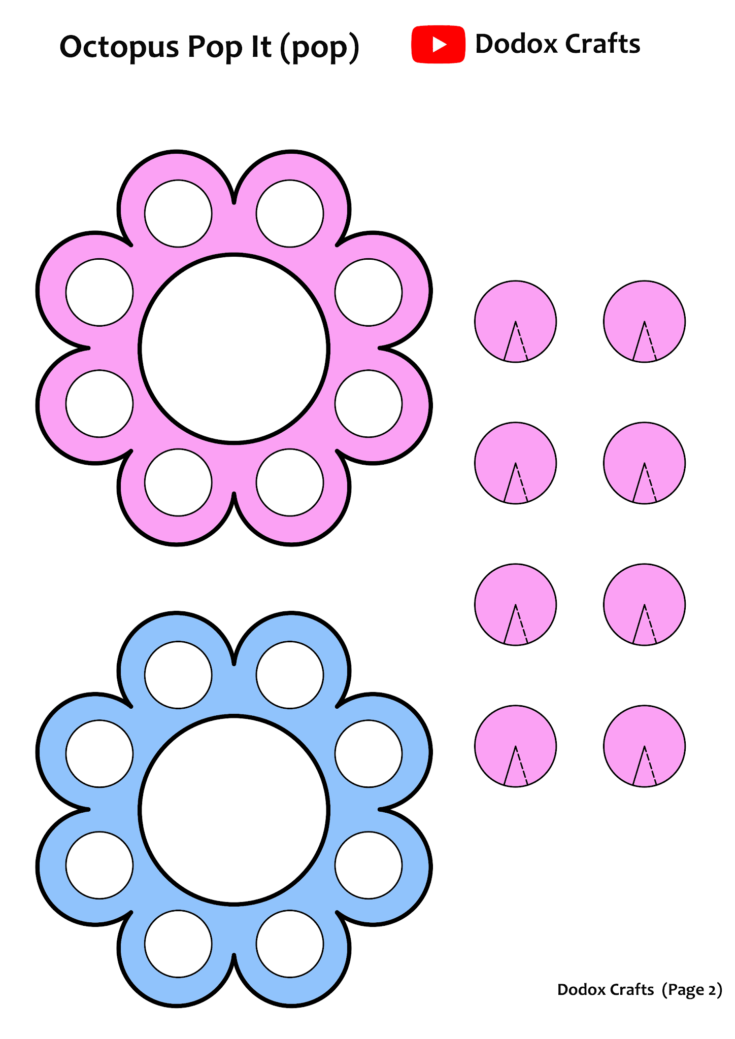 Dodoxcrafts: DIY Reversible octopus pop it (Free printable)