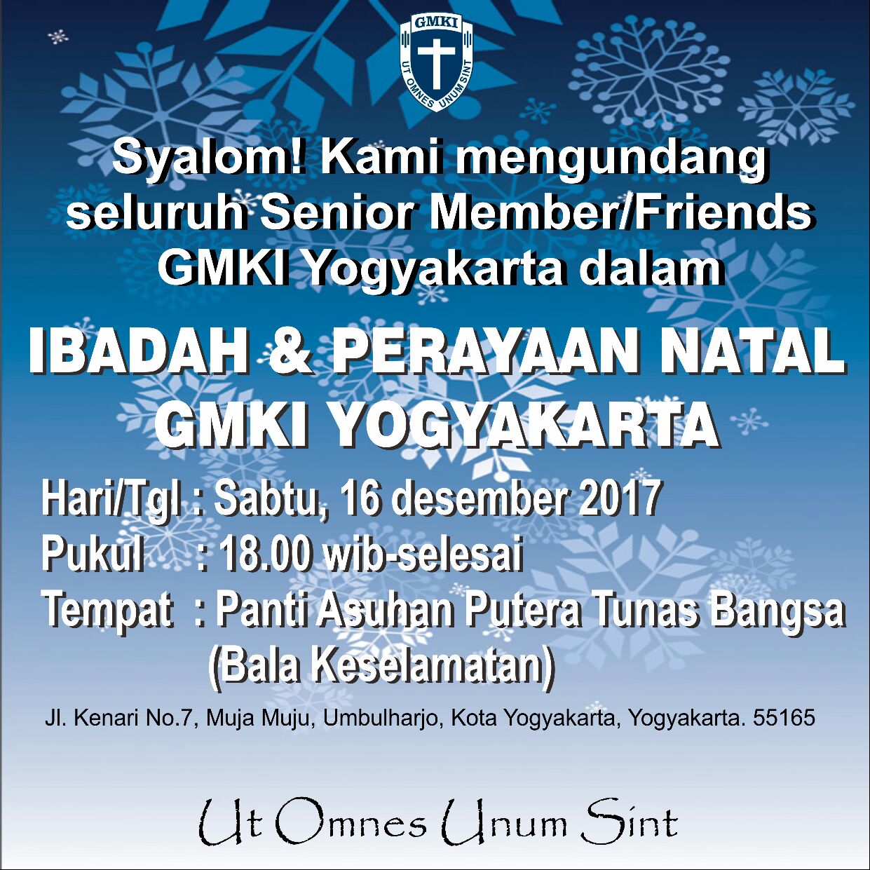 Undangan Ibadah Perayaan Natal GMKI Cabang Yogyakarta Tahun 2017 ~ GMKI ...