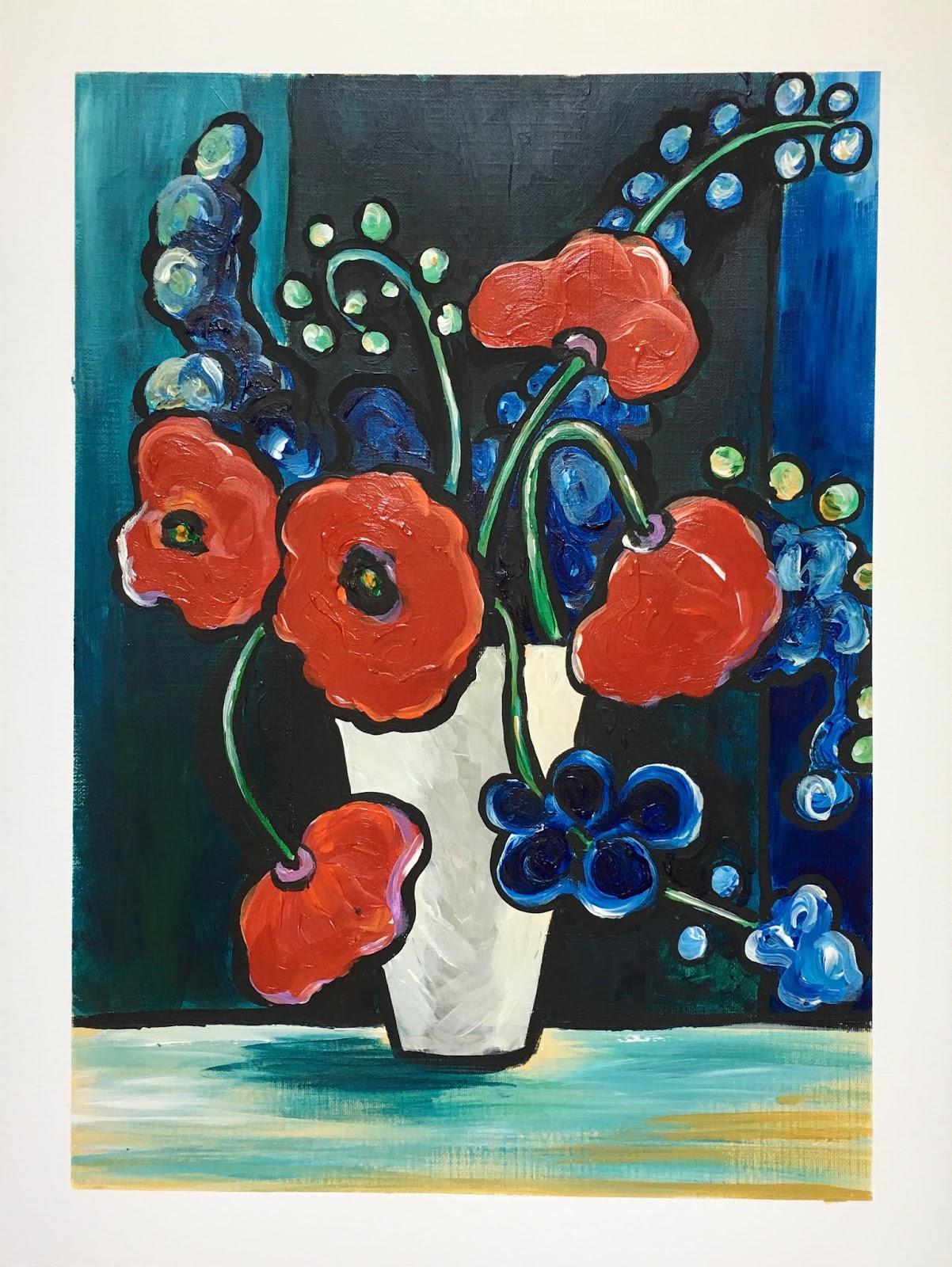 Art Room Britt: Gabriele Muenter Expressionist Flower Bouquet