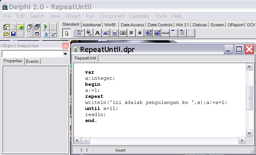Mengenal Instruksi Repeat .. Until Pada Delphi - Niguru Indonesia