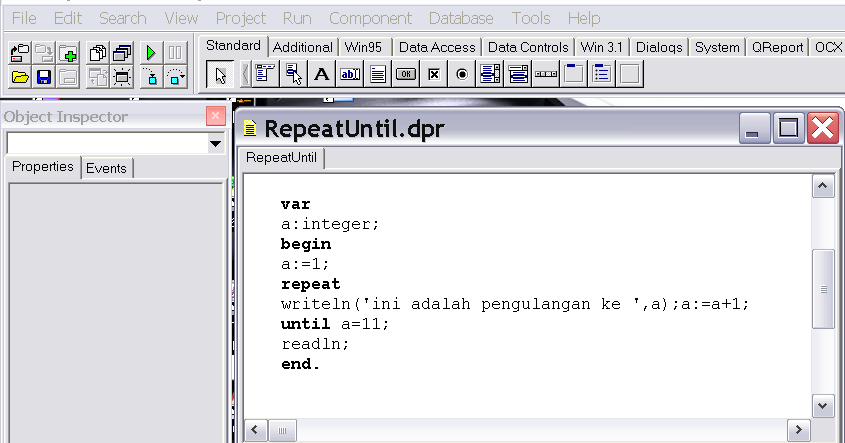 Mengenal Instruksi Repeat .. Until Pada Delphi - Niguru Indonesia