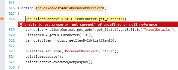 Ajay Dhole's SharePoint Blogs: Unable to get property get_current of ...