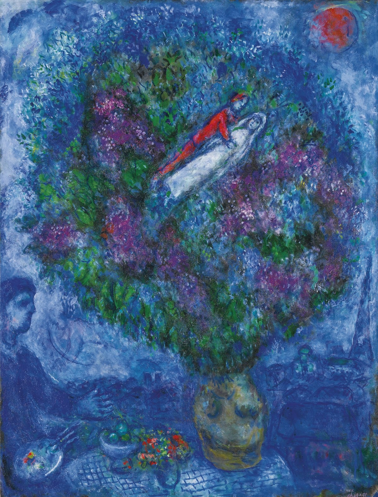 Marc Chagall (1887-1985) | Flowers and lovers | Tutt'Art@ | Masterpieces