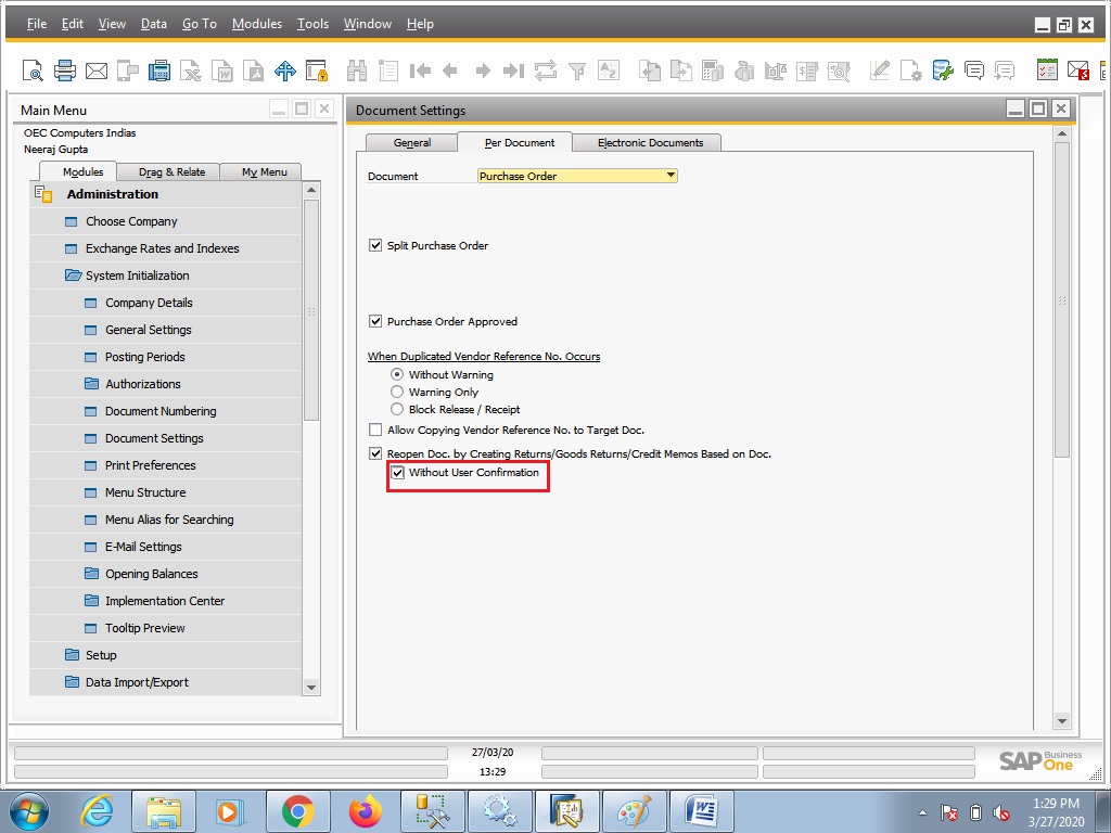 SAP Business One Knowledge: Reopen Doc. By Creating Returns/Goods ...