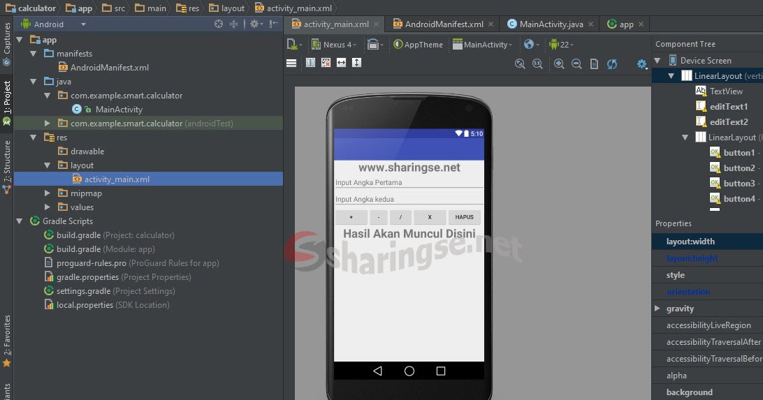 membuat aplikasi kalkulator sederhana dengan android studio - dunia ...
