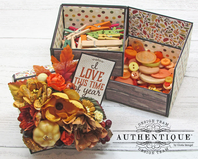 Scraps of Life: Fall-themed Mini Storage Box