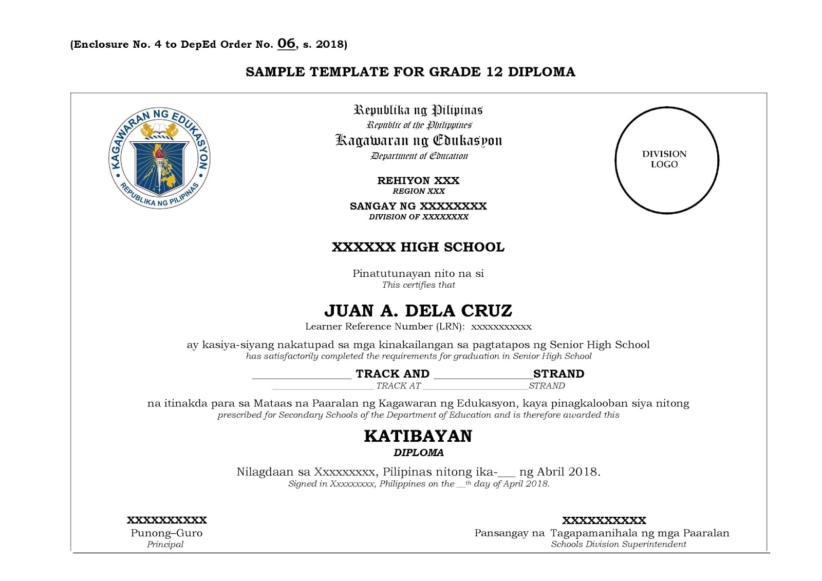 DepEd Memos, Orders & Results: School Year 2017-2018 K to 12 Basic ...