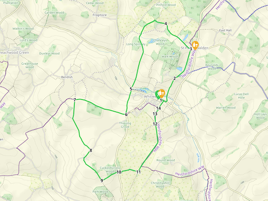 Hertfordshire Walker: Walk 154: Whitwell Loop