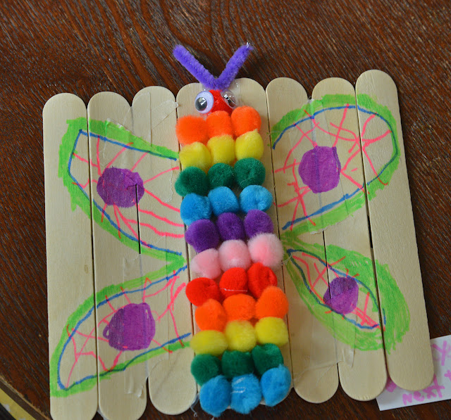 A school of fish: Caterpillar to Butterfly Metamorphosis Craft