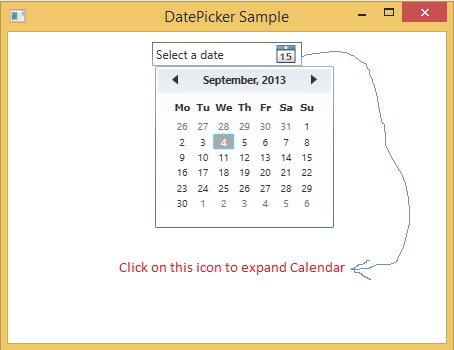 DatePicker Control in WPF