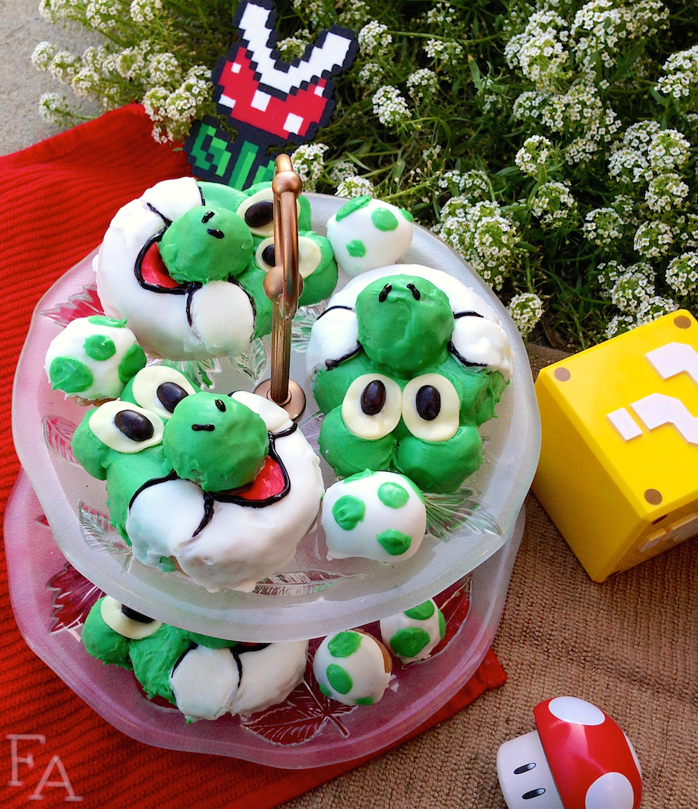 Fiction-Food Café: Yoshi Doughnuts for "Mario Bros." & Yoshi's Island ...