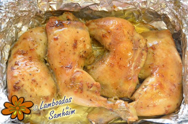Lamboadas de Samhaim: Pollo asado a las finas hierbas con champiñones ...