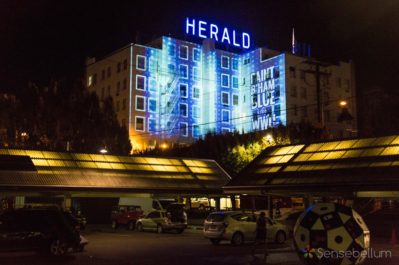 Sensebellum Blog: Projection Mapping on the Herald Building
