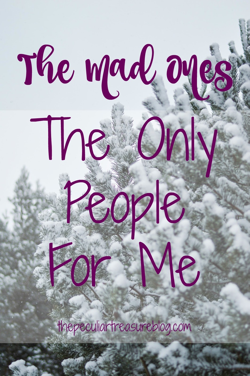 The Peculiar Treasure: The Only People for Me Are the Mad Ones