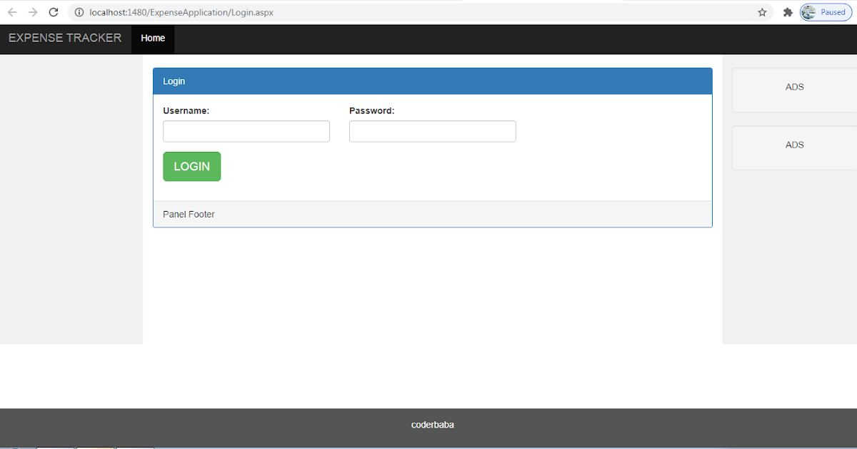 How to create Family Expense Tracker Web Application in ASP dot NET ...