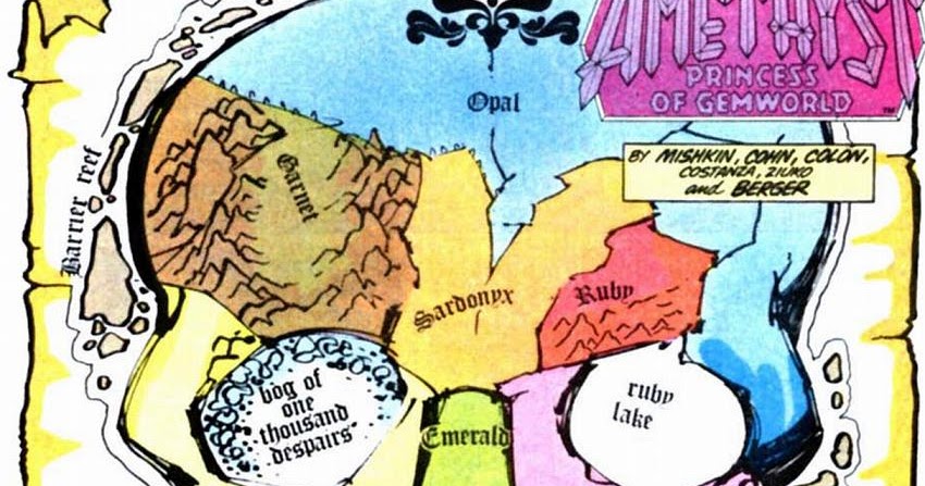 The Dork Review: Cool Map: Gemworld Map