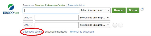 Teacher Reference Center, paso a paso. 2 Opciones de búsqueda ...