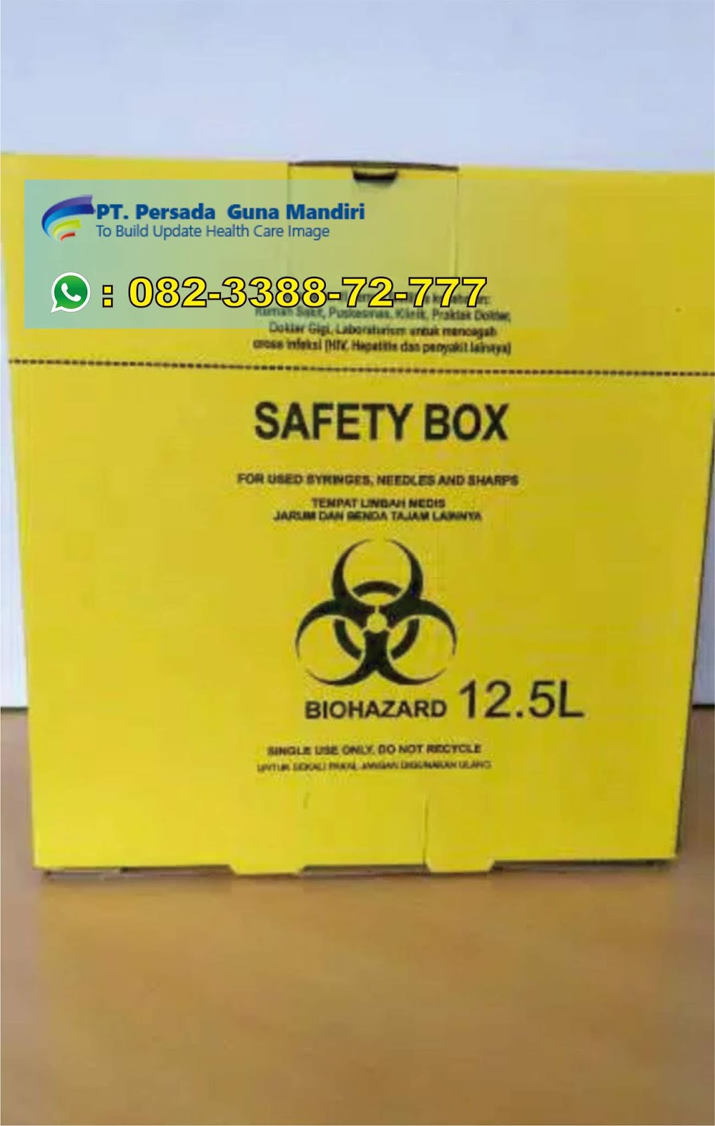 Produsen distributor safety box biohazard, Wadah Limbah Medis, Kardus ...