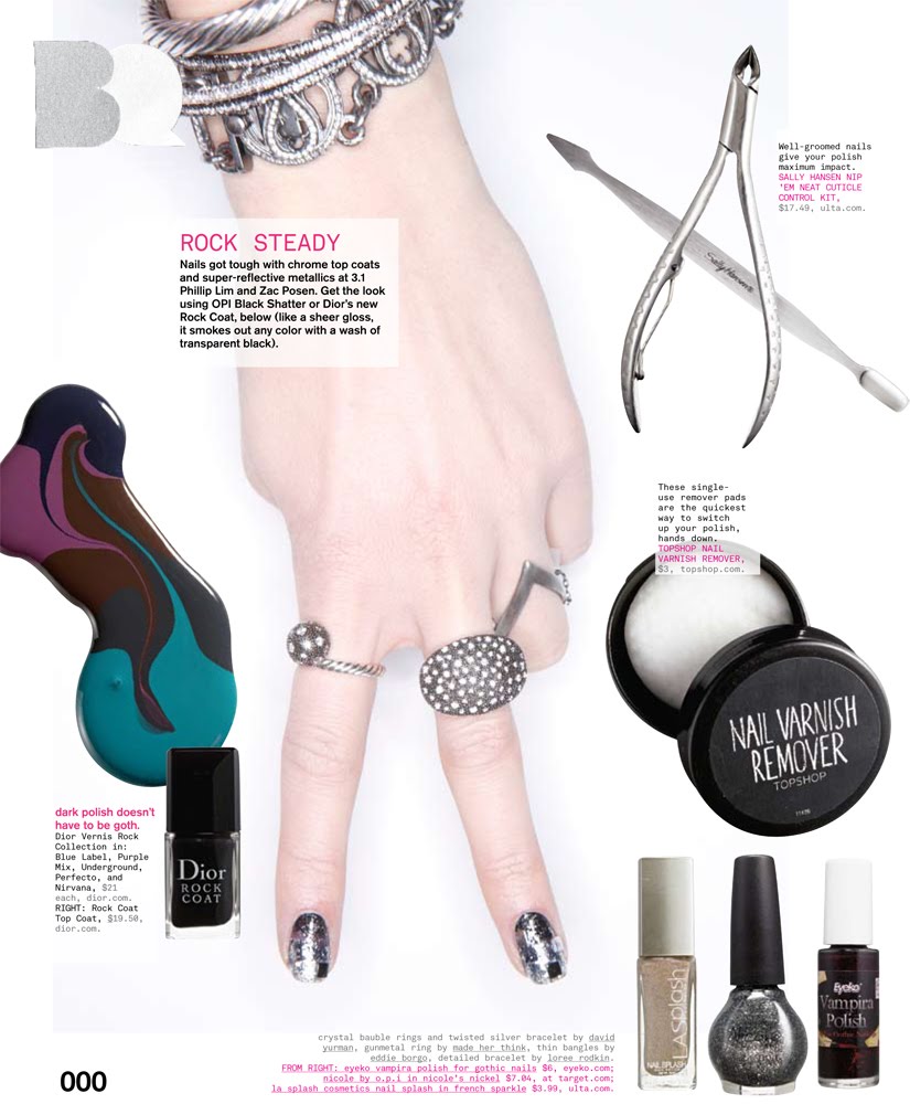 Nail Art Nail Designs Graphic Metallic Manicure- Shoot with Manicurist ...