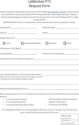 Lobbestael PTC: PTC Request Form