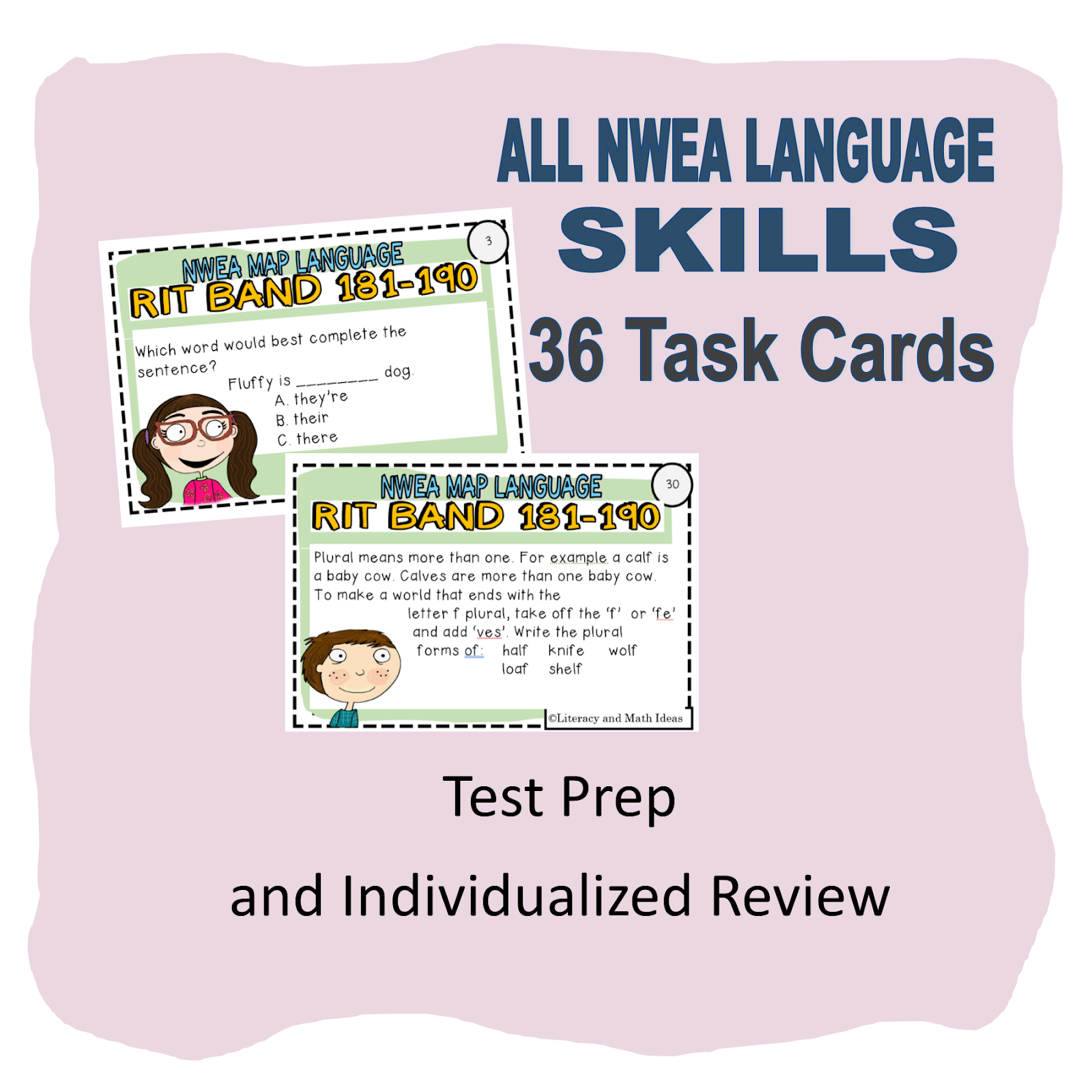 Literacy & Math Ideas: NWEA MAP Language (RIT Band 181-190) Practice ...