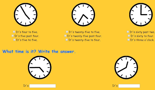 English is FUNtastic: Time - multiple choice and writing interactive ...