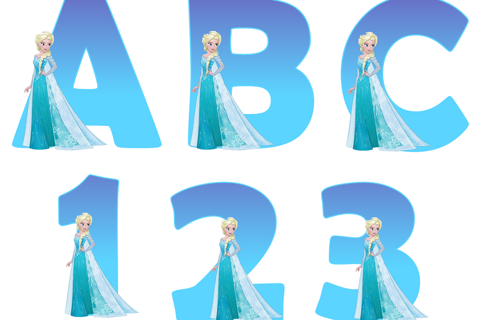Kits imprimibles gratis : frozen Elsa Alfabeto