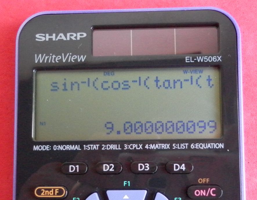 SHARP EL-W506X scientific calculator from 2011