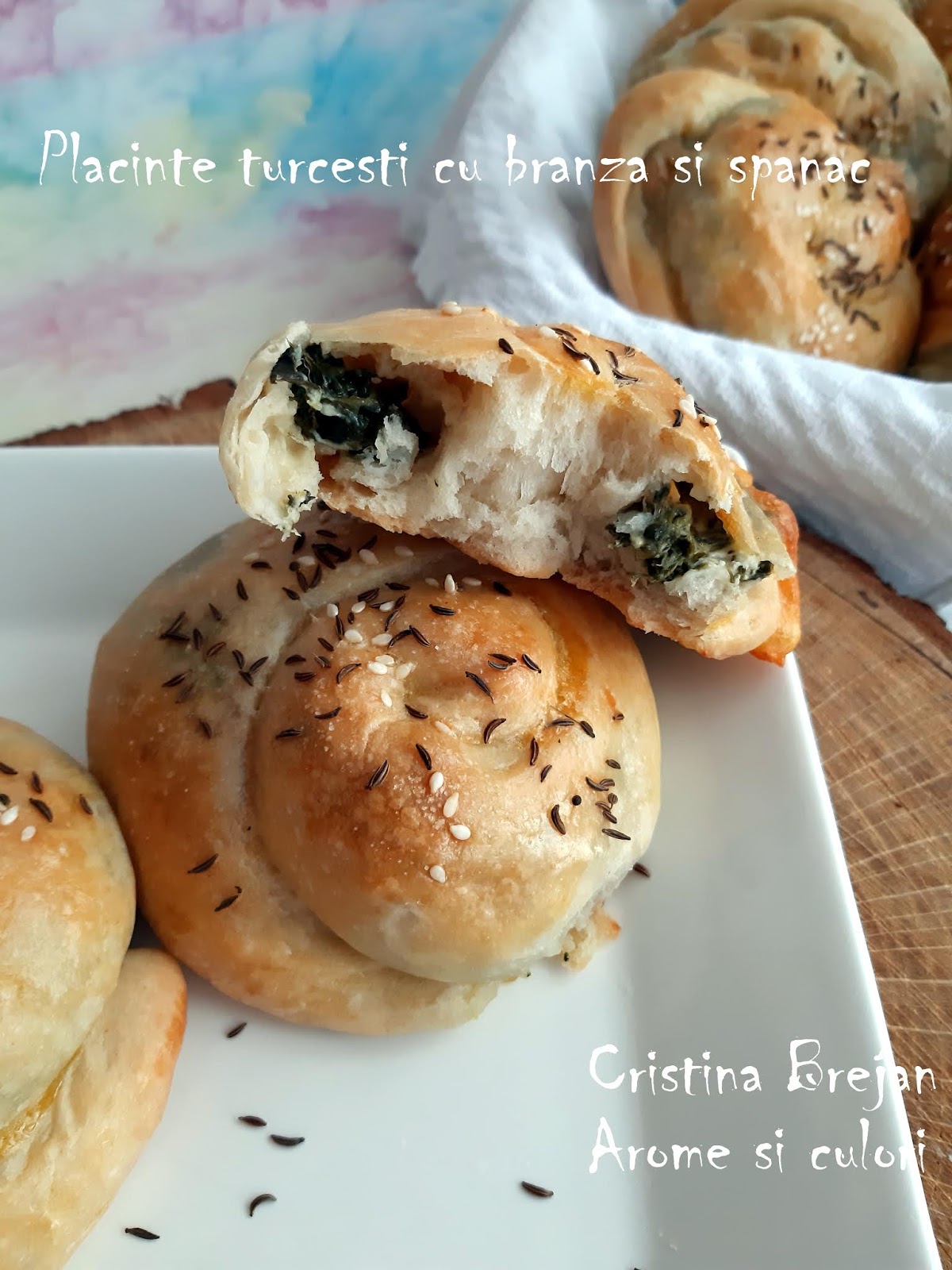 Arome si culori : Placinte turcesti cu branza si spanac