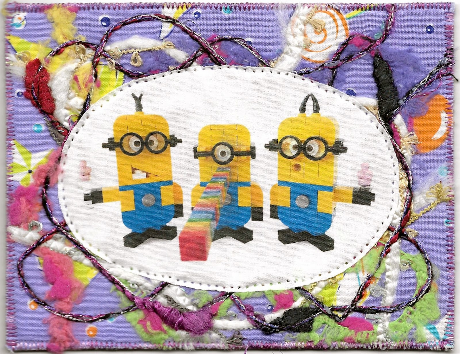 My Favorite Postcards: An Amazing Minion Quilted Postcard