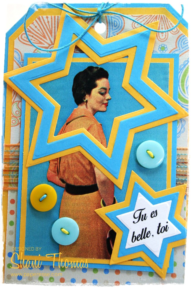 A bright vintage 'Star' birthday tag | Paperesse