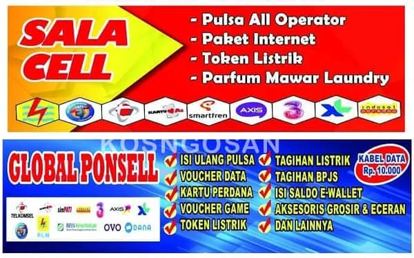 25 Desain Spanduk Jualan Pulsa yang Keren - KOSNGOSAN
