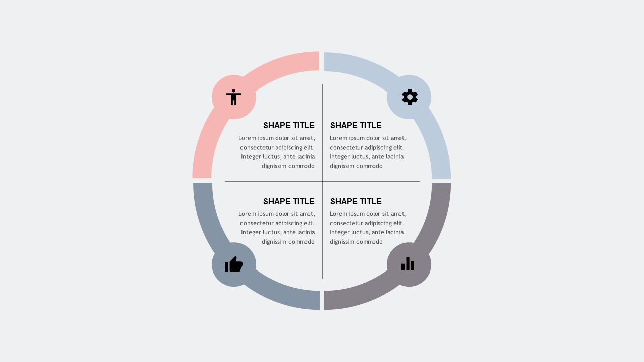 Circle Four Divide PowerPoint Templates - PowerPoint Free