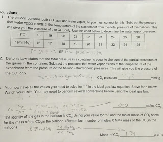 Chemistry Labs: Lab 18: Alka Seltzer and the Ideal Gas Law Lab