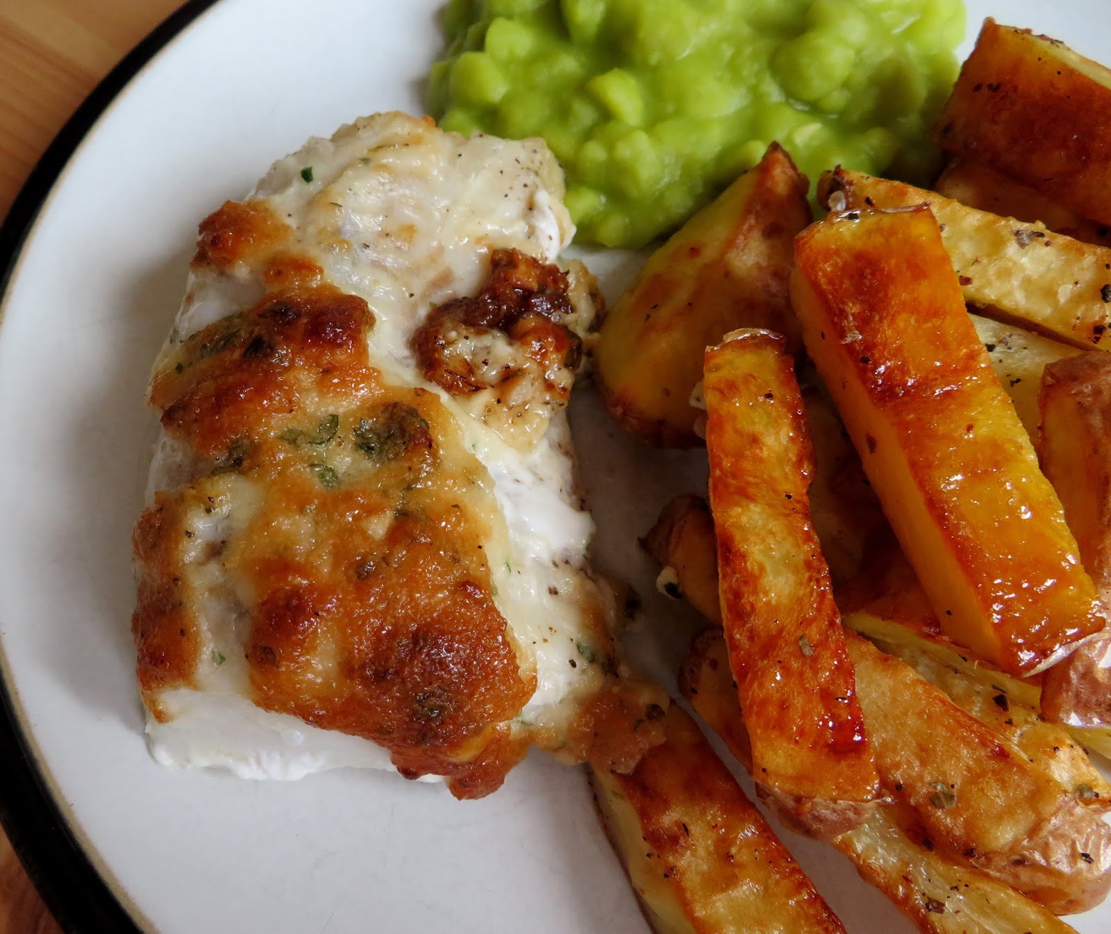 Garlic Herbed Cod & Chips | The English Kitchen