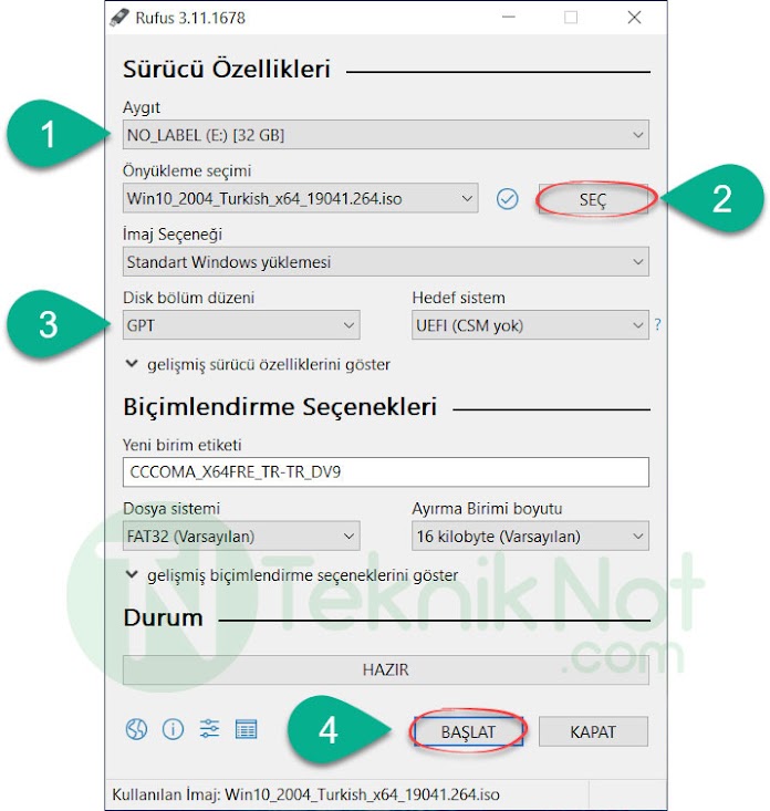 Rufus Ile Windows Kurulum Usb Hazırlama Rehber