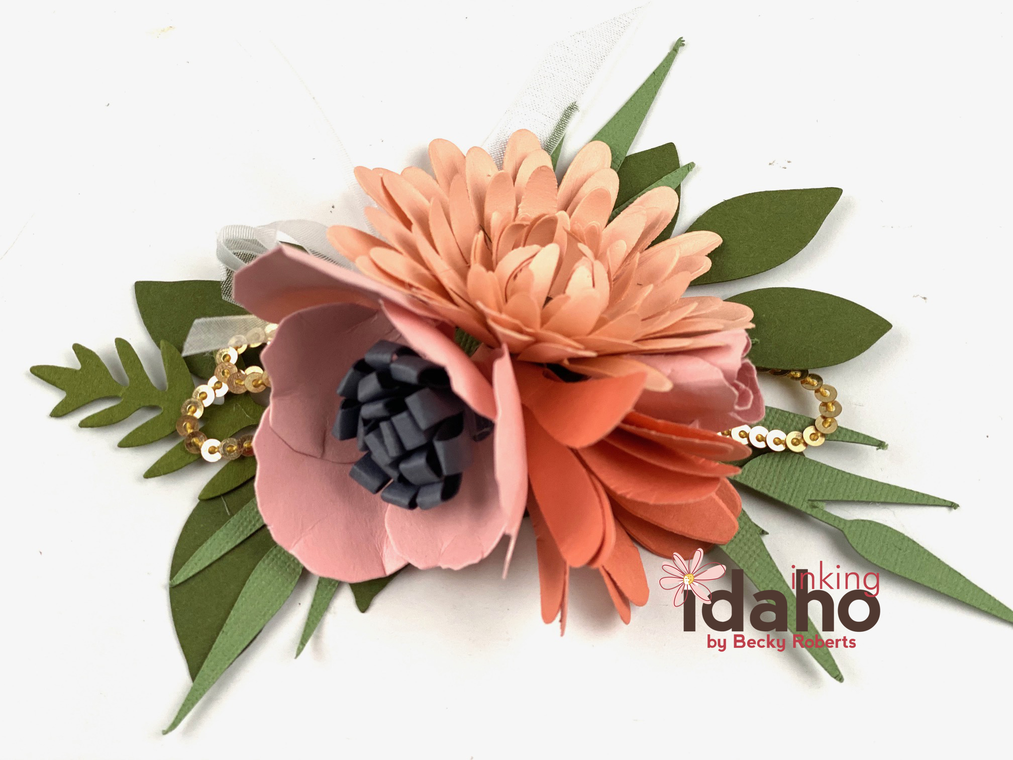 Inking Idaho: Graduation Paper Flower Corsage