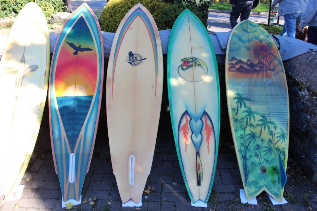 vintage surfboard collector UK: Museum of British Surfing surf meet
