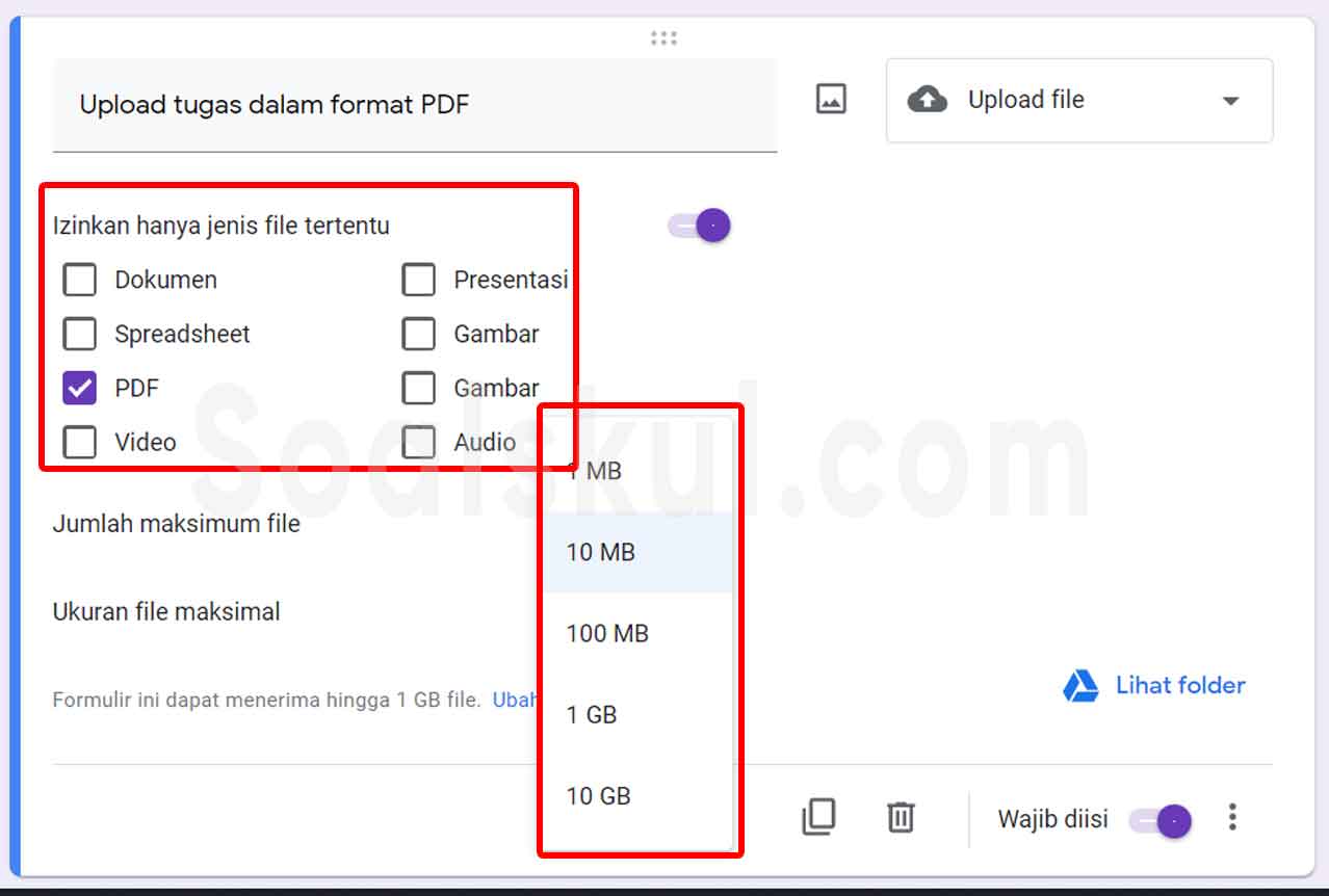 Penyebab dan Cara Mengatasi Gagal Upload File di Google Form - Soalskul