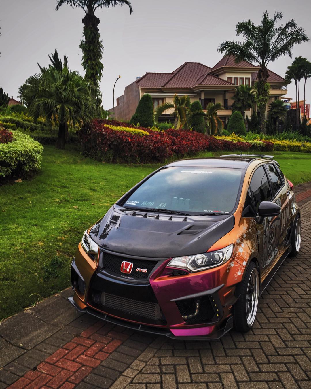 Modifikasi Mobil Ceper All New Jazz Full BodyKit Warna Unik | Alul Stemaku