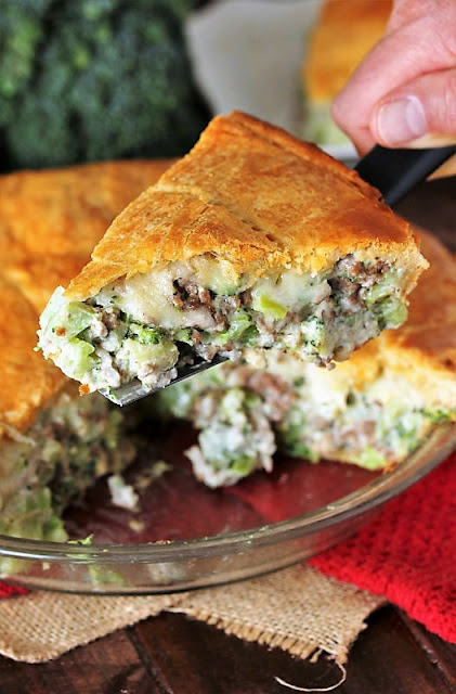 Ground Beef Broccoli Pie with Crescent Roll Crust | The Kitchen is My ...