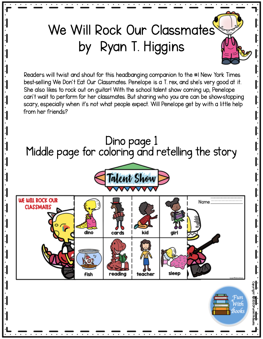 WE WILL ROCK OUR CLASSMATES BOOK CRAFT ~ Book Units by Lynn