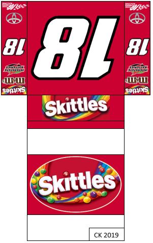 2019 Kyle Busch Skittles #18 Pit Box
