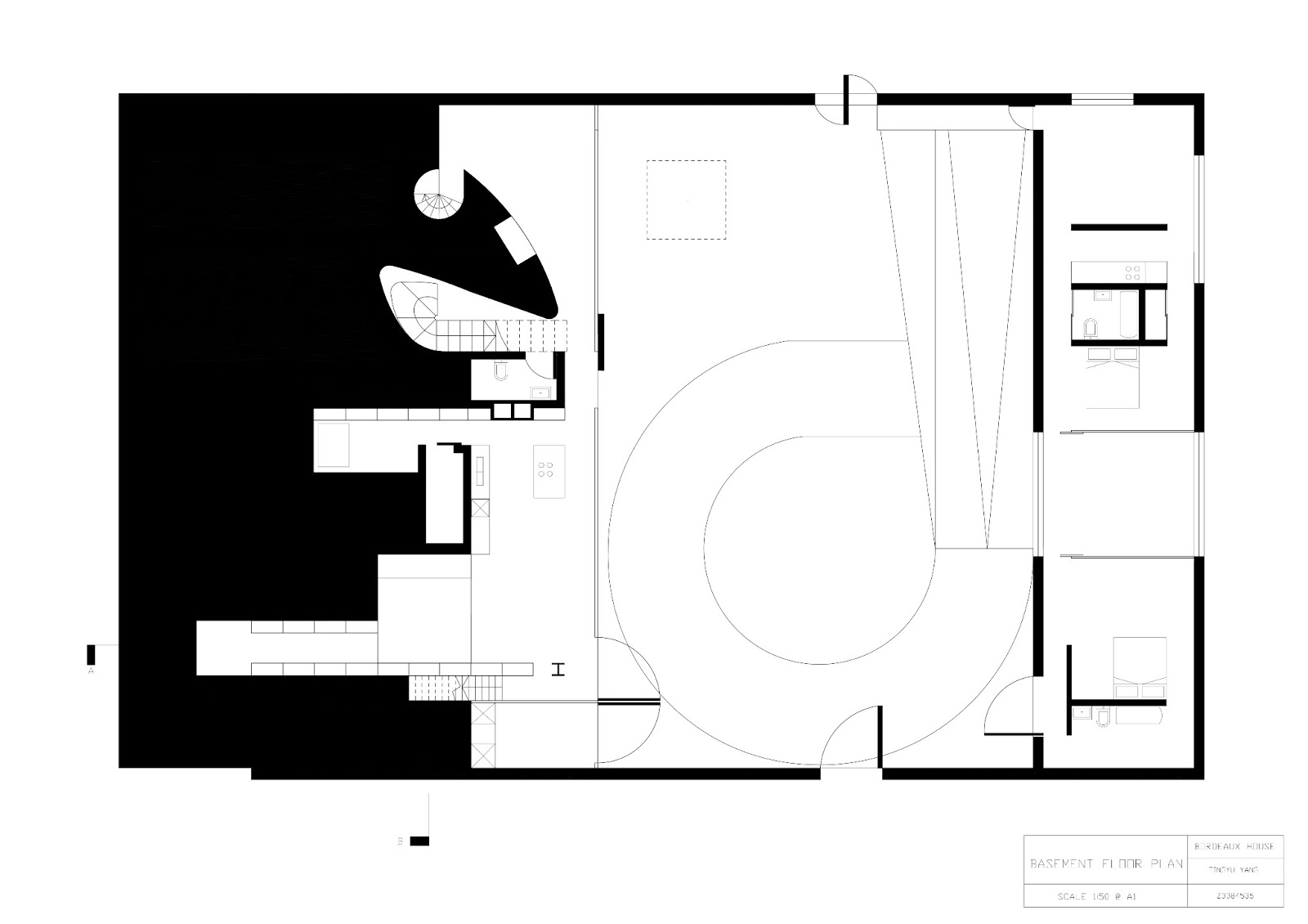 ARCH1201-DESIGN STUDIO THREE-CAROL: Bordeaux House drawings