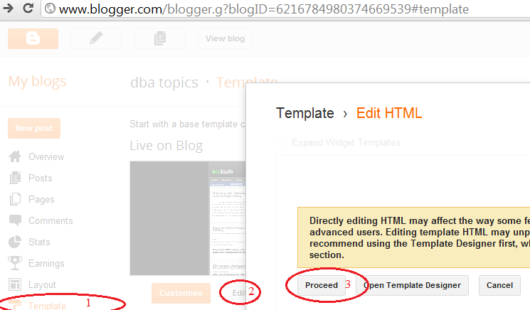 How to install/apply/change XML template on new blogger interface