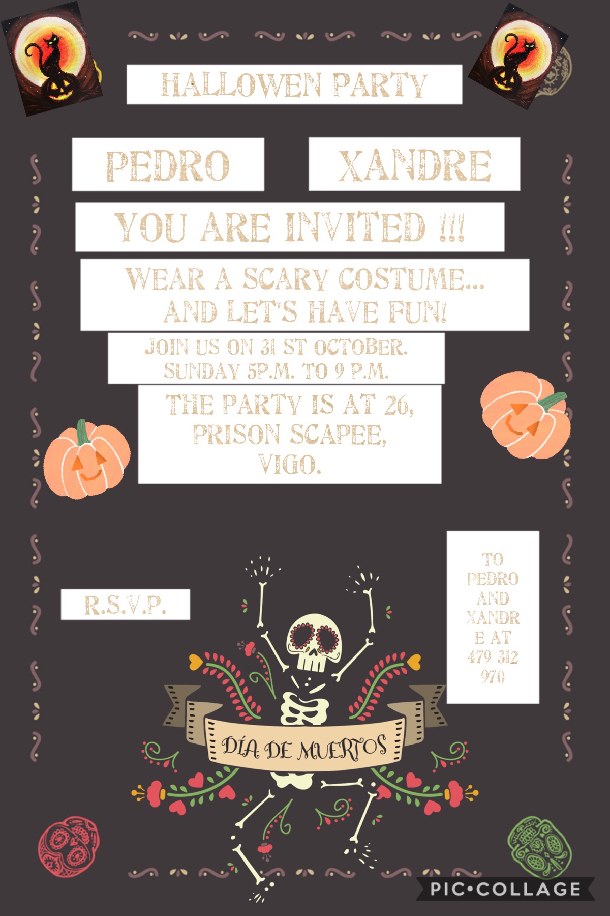ENGLISH CLUB Humberto Juanes: (YEAR 5) HALLOWEEN INVITATION ENGLISH CLUB Humberto Juanes: (YEAR 5) HALLOWEEN INVITATION
