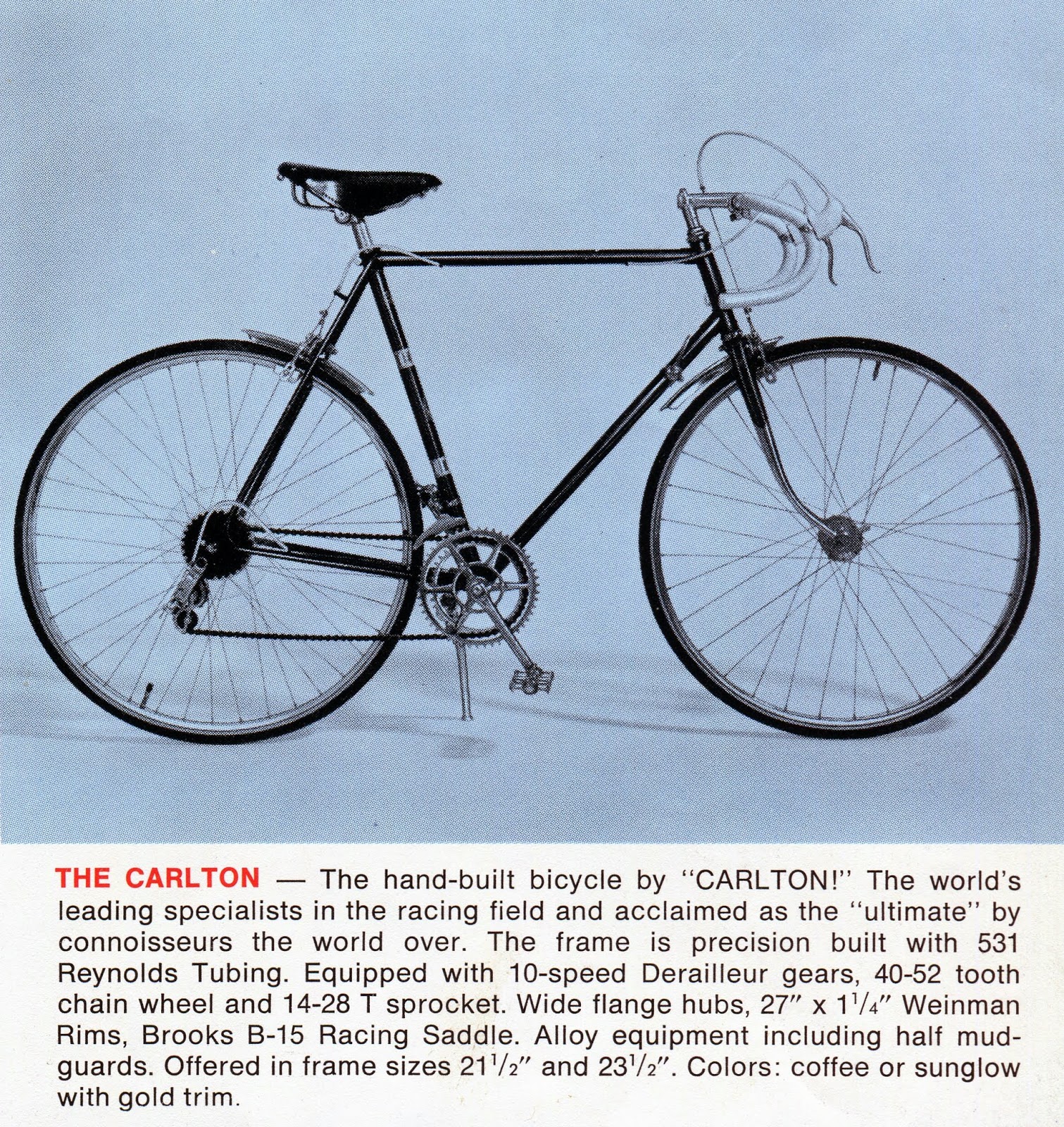 ON THE DROPS: American Flyers: Carlton Cycles U.S. Export Models 1961-1969