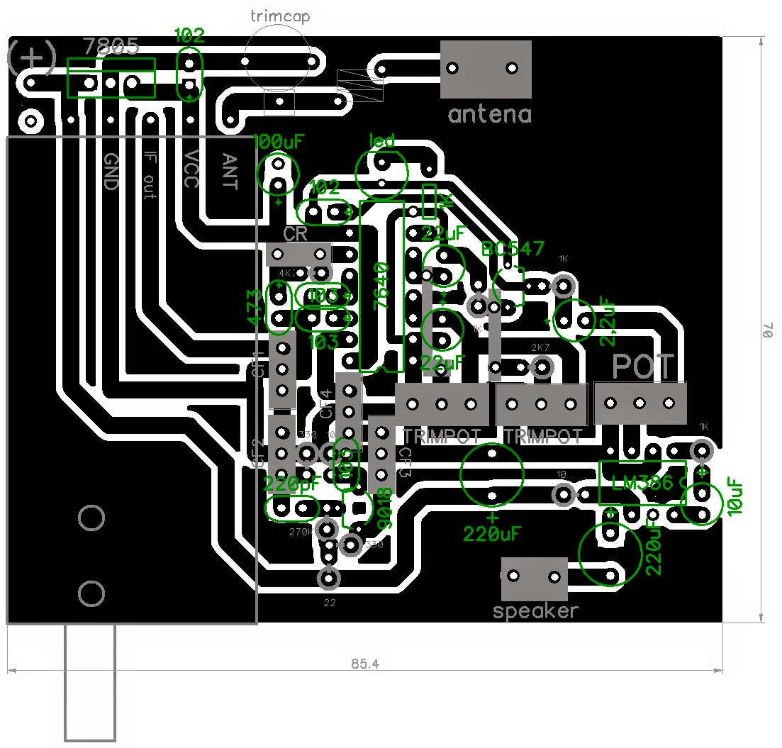 elektronika-analog: VHF FM Receiver Menggunakan IC TA7640