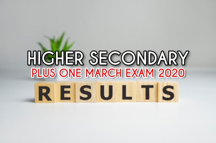 PLUS ONE HIGHER SECONDARY MARCH EXAM RESULT 2020