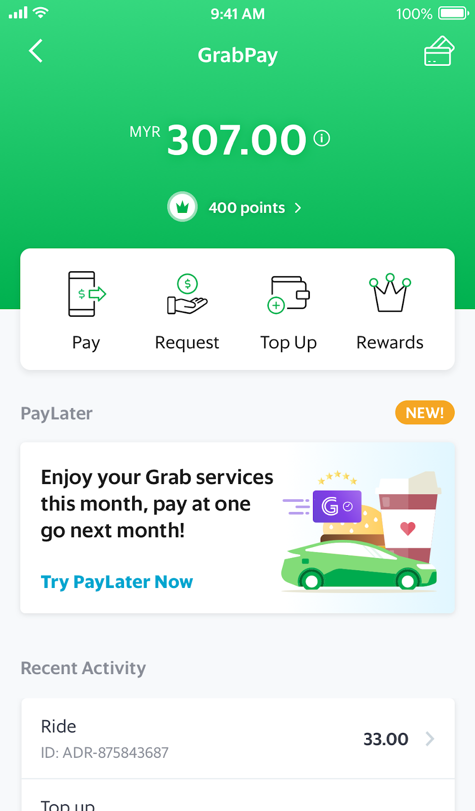 大马Grab推出PayLater功能，让你先搭后付